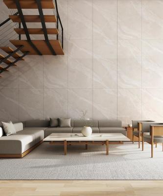 China Light Yellow Polished Glazed Tile 900x1800mm Indoor Floor for sale