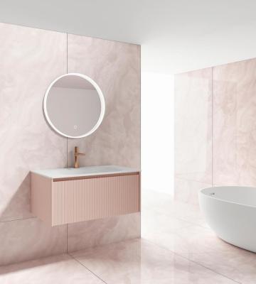China Pink Polished Glazed Porcelain Tile 900x1800mm Non-Slip Indoor Floor for sale