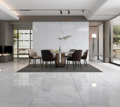 China Light Gray Polished Glazed Porcelain Tile 900x1800mm for sale