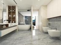 China Gray Polished Glazed Porcelain Tile 900x1800mm Indoor Floor for sale