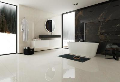 China 900x1800mm Beige Polished Glazed Porcelain Tile Acid-Resistant Non-Slip for sale