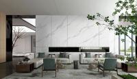 China Carrara White Polished Glazed Porcelain Tile 900x1800x9mm for sale