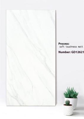 China 600x1200mm Firebrick Curtain Wall Tiles in Jazz White Deep Gray for sale