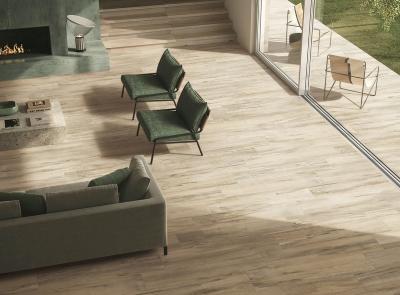 China AAA Grade Brown Wooden Porcelain Floor Strips 200x1200mm for sale