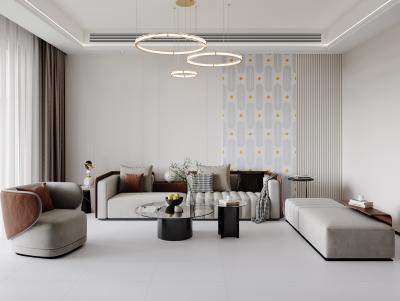 China 600x1200mm Light Gray Porcelain Floor Tiles for Indoor Use for sale