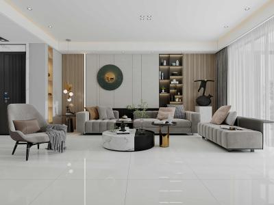 China Light Gray 800x800mm Polished Glazed Porcelain Floor Tiles for sale