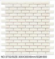 China Elegant White 300x300mm Natural Stone Mosaic For Hotel and Building for sale