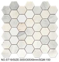 China Stain-resistant Hexagon 300x300mm Natural Stone Mosaic For Project And Hotel for sale