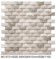 China Waterproof And Anti-Slip Beige 300x300mm Natural Stone Mosaic For Decoration And Building for sale
