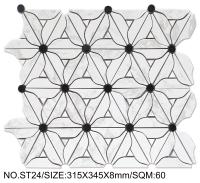 China Flower Elegant 315x345mm Natural Stone Mosaic For Dining Room And Renovation for sale