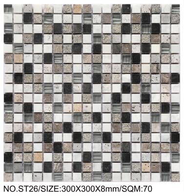 China Elegant And Durable Square 300x300mm Natural Stone Mosaic For Bedroom and office for sale