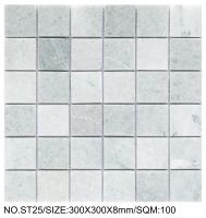 China Firebrick Square 300x300mm Natural Stone Mosaic For Dining Room And Living Room for sale