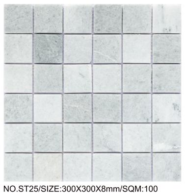 China Firebrick Square 300x300mm Natural Stone Mosaic For Dining Room And Living Room for sale