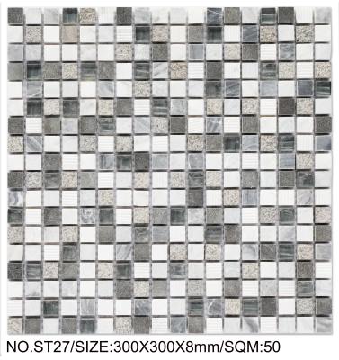 China Wear-Resistant And Stain-Resistant Square 300x300mm Natural Stone Mosaic For Building And Project for sale