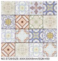 China Decorative and Flower Retro Square 300x300mm Natural Stone Mosaic For Swimming Pool for sale