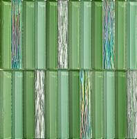 China Green Scratch-resistant 300x300mm Glass Mosaics For Rebuilding and Bedroom for sale