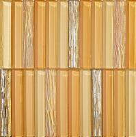 China Scratch-Resistant And Waterproof Yellow 300x300mm Wall Glass Mosaics For Bathroom And Office for sale