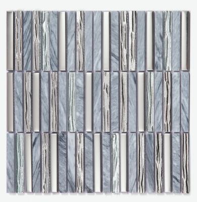 China 282x294mm Decorative And Elegant Interior Wall Natural Stone Mosaics Blue For Living Room And Apartment for sale