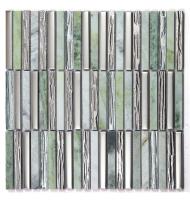 China Green Stylish 282x294mm Interior Wall Natural Stone Mosaics For Bedroom and Swimming Pool for sale
