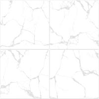 China Indoor Floor Scratch-resistant 1mx1m Carrara Polished Glazed Porcelain Tiles for Dining Room for sale