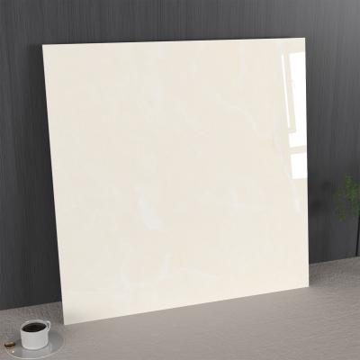 China Beige Anti-Slip Acid-Resistant Inside Floor 1mx1m Polished Glazed Porcelain Tile For Design for sale
