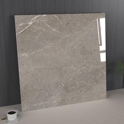 China Anti-slip and Acid-Resistant Dark Gray 1000x1000mm Inside Floor Polished Glazed Porcelain Tile For Bedroom and Living Room for sale