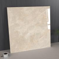 China Antibacterial Stain-Resistant Indoor Floor Light Brown 1000x1000mm Polished Glazed Porcelain Tile For Living Room and Dining Room for sale