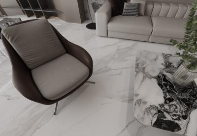 China Carrara 1mx1m Firebrick Modern Inside Floor Polished Glazed Porcelain Tile For Living Room and Decoration for sale
