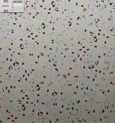China Stunning Beige 600x600mm Terrazzo  Ceramic Floor Tiles For Living Room and Bedroom for sale