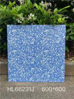 China Waterproof Blue 600x600mm Indoor Floor Terrazzo Ceramic Tiles For Bathroom for sale