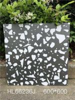 China Grade AAA And Non-Slip Black 600x600mm Indoor Floor Terrazzo Ceramic Tiles For Office for sale