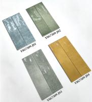 China Waterproof Blue 75x300mm Glossy Indoor Ceramic Wall Tiles For Office and Bathroom for sale
