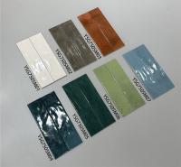 China Antibacterial Green 75x300mm Glossy Inside Ceramic Wall Tiles For Dining Room and Office for sale