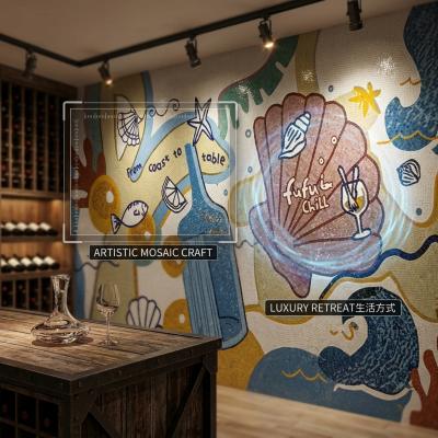 China Stunning Cartoon Jade Glass Mosaics for Swimming Pool and Decoration for sale