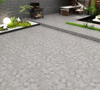 China Light Gray Paving Ceramic Tiles 600x600mm Stain-resistant Outdoor Tiles for Square for sale