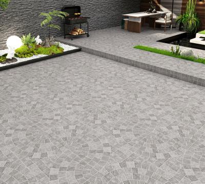 China Light Gray Paving Ceramic Tiles 600x600mm Stain-resistant Outdoor Tiles for Square for sale