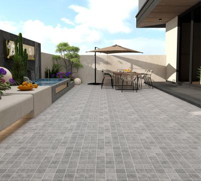 China Light Gray Waterproof Retro Matt Ceramic Paving Tiles 600x600mm Ourside Floor Tiles Thickness 12mm for Plaza for sale