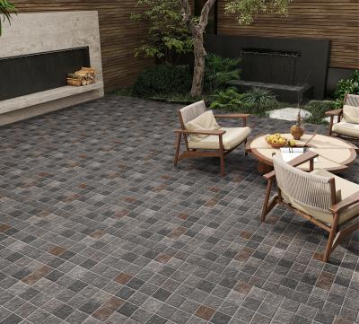 China Gray Moisture-proof Retro Matt Ceramic Paving Tiles 600x600mm Ourside Floor Tiles Thickness 12mm for Courtyard for sale