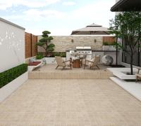 China Eco-friendly Retro Light Yellow Matt Ceramic Paving Tiles 600x600mm Exterior Floor Tiles  for Square for sale