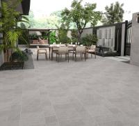 China Antibacterial Retro Matt Light Gray Ceramic Paving Tiles 600x600mm Exterior Floor Tiles 12mm for Balcony for sale