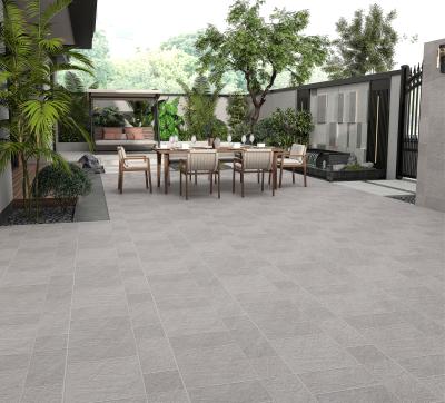 China Antibacterial Retro Matt Light Gray Ceramic Paving Tiles 600x600mm Exterior Floor Tiles 12mm for Balcony for sale