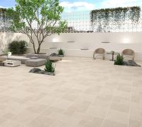 China Light Yellow Non-Slip 600x600mm Exterior Floor Ceramic Paving Tile Elegant Design For Garden for sale