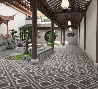China Gray Modern Tiles 600x600mm Outdoor Floor Ceramic Paving Tile Thickness 12mm For Building And Office for sale