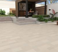 China Wear-Resistant 600x600mm Light Yellow Outdoor Floor Ceramic Paving Tile Retro Tiles For Terrace And Swimming Pool for sale