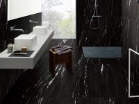 China Antibacterial and Firebrick Black 600x1200mm Matt With Mould Surface Porcelain Tiles For Hotel for sale