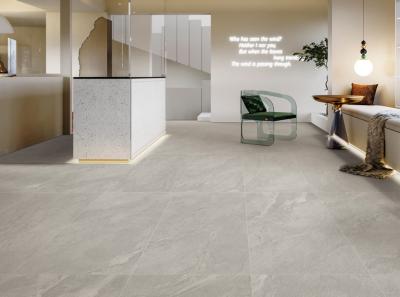 China Scratch-resistant Gray 600x1200mm Matt With Mould Surface Porcelain Tiles for Office and Building for sale
