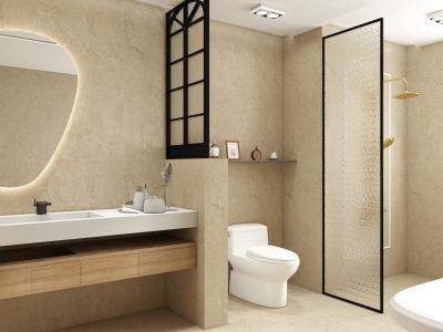 China Non-slip 600x1200mm Khaki Porcelain Tiles Matt With Mould Surface Indoor Floor Tiles  For Office and Apartment for sale