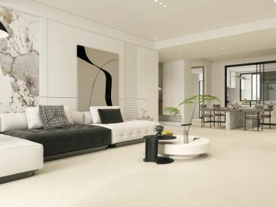 China Stylish and Wear-resistant 600x1200mm Beige Porcelain Tiles Matt With Mould Surface Indoor Floor Tiles  For Bathroom and Dining Room for sale