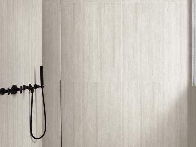 China Non-slip Beige and Light Gray Indoor Floor Travertine 600x1200mm Matt Porcelain Tiles For Living Room for sale