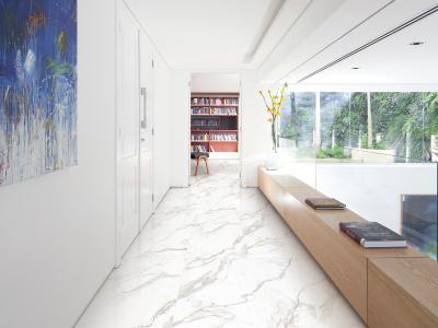 China Firebrick and Durable Indoor Floor Calacatta 600x1200mm Replica Glazed Porcelain Tiles For Kitchen and Project for sale